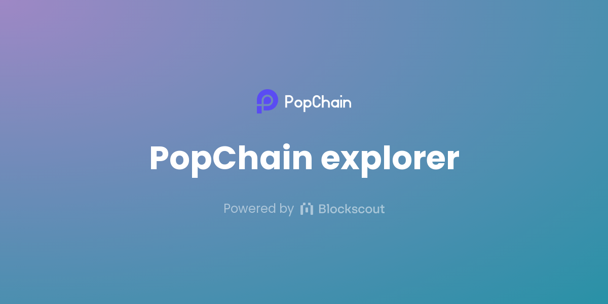 Track PopChain gas fees in Gwei | Blockscout